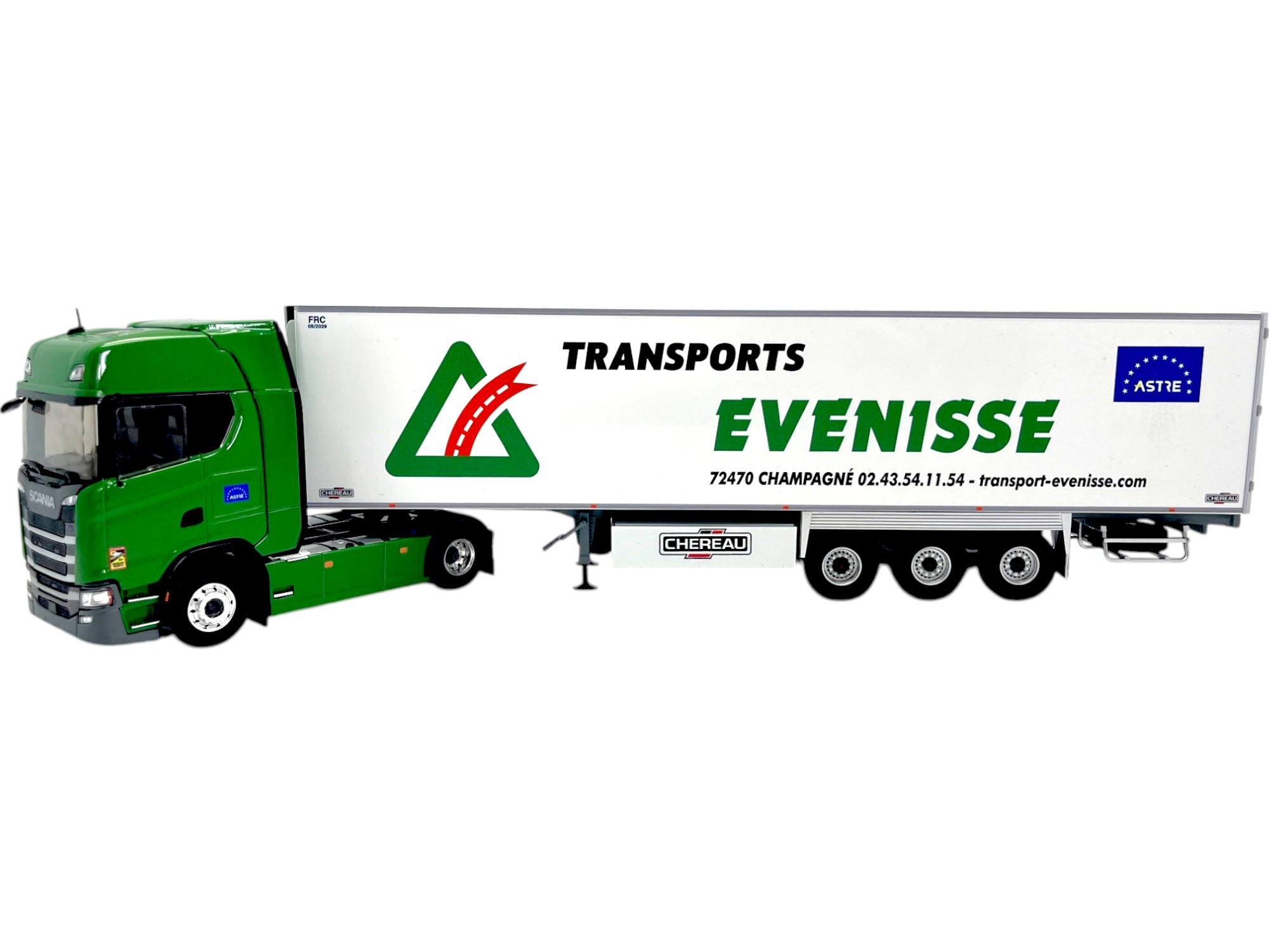 SCANIA 500 S REMORQUE FRIGORIFIQUE CHEREAU TRANSPORTS EVENISSE - Eligor
